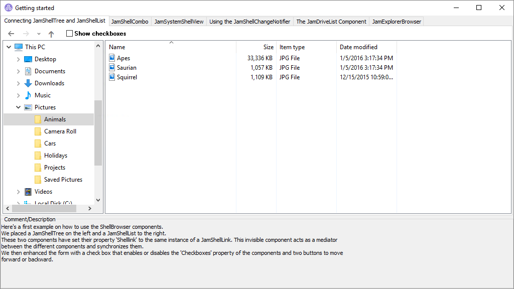 ShellBrowser Delphi Sample Projects | JAM Software